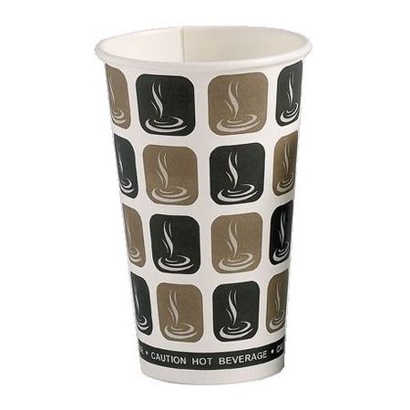 16oz DISPO Hot Drink Cup for Takeaway Tea/ Coffee Cafe Mocha Design