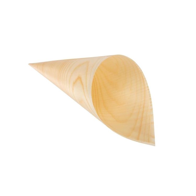 Buy Fiesta Compostable Wooden Canape Cones 75mm from £11.80