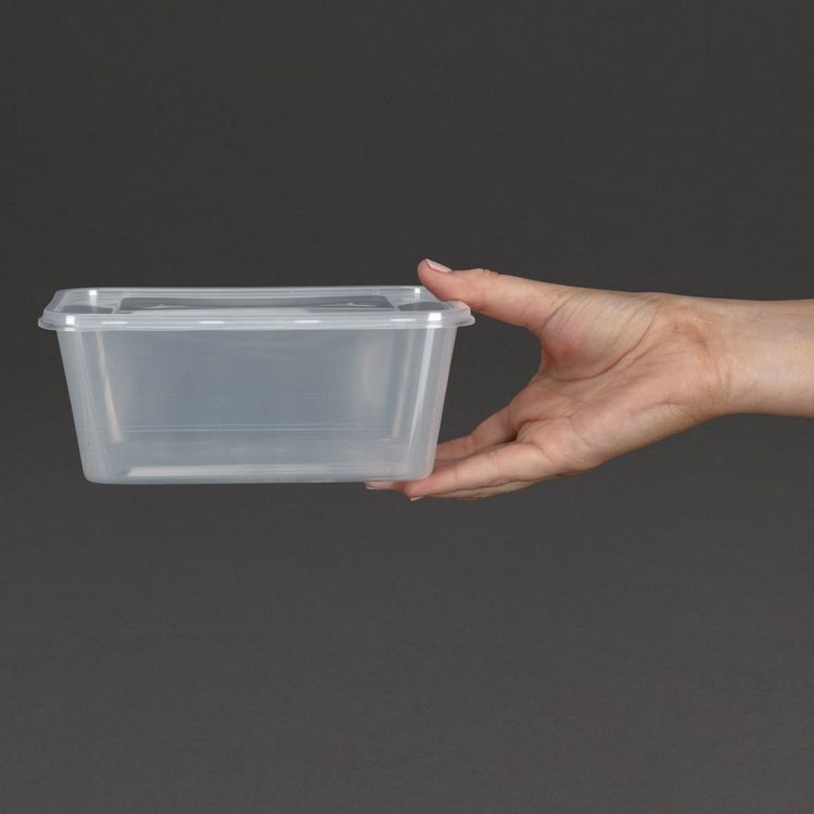 Buy Fiesta Recyclable Plastic Microwavable Containers with Lid Large ...