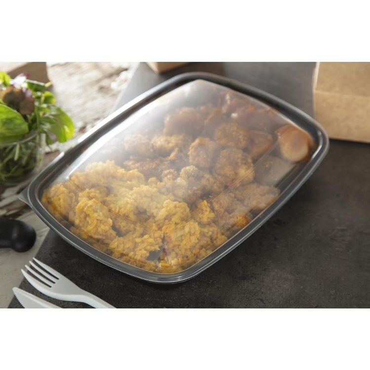 Buy Fastpac Large Rectangular Food Container Lids 1350ml / 48oz from £50.06