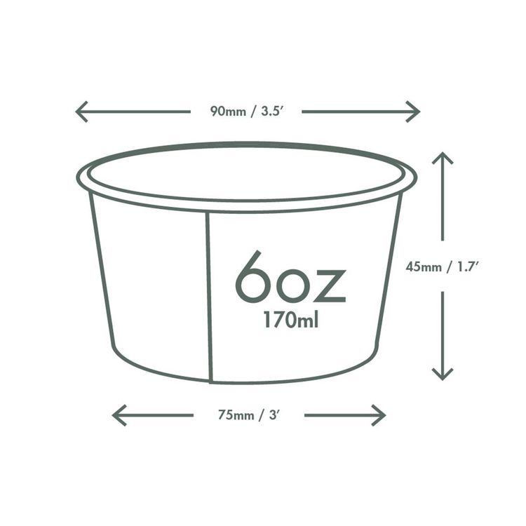 Buy Vegware Double Scoop Ice Cream Pot Tutti Frutti 6oz from £72.65