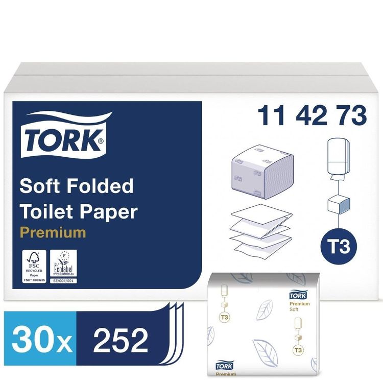Buy Tork White Bulk Pack Toilet Tissue 250 Sheets from £39.94