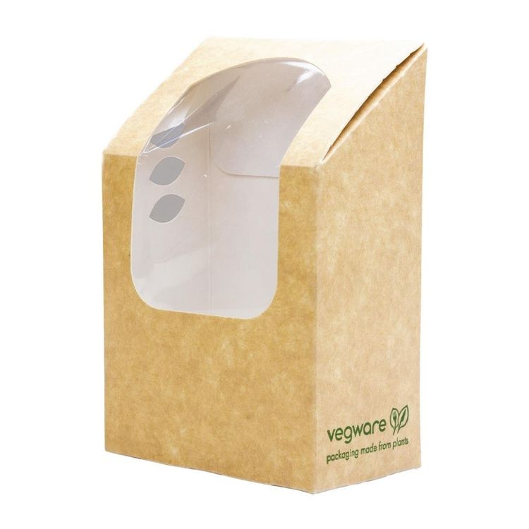 Buy Vegware VWWTT Compostable Kraft Tortilla Wrap Boxes With PLA Window ...