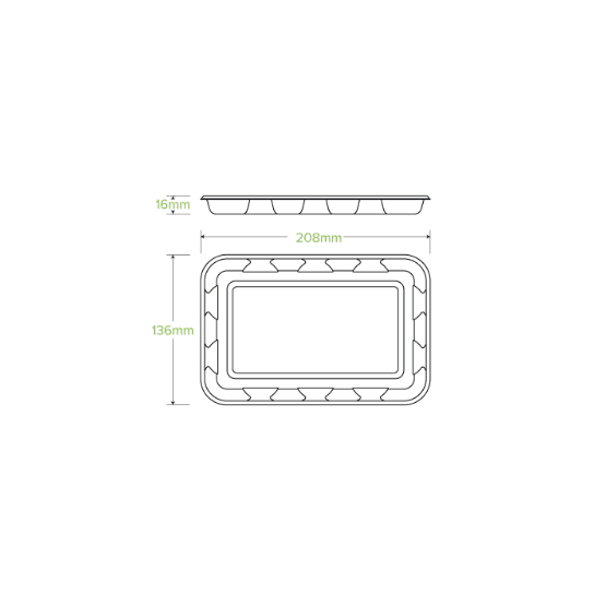 Buy Bio Cane Produce Trays Natural 8" x 5" from £8.99