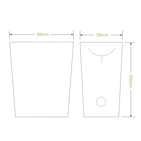 Buy Small Unlined Enclosed BioBoard Chip Box from £10.69